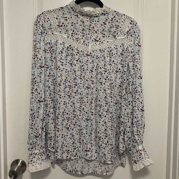 LOFT | Tops | Loft Floral Lace Long Sleeve Blouse New With Tag | Poshmark